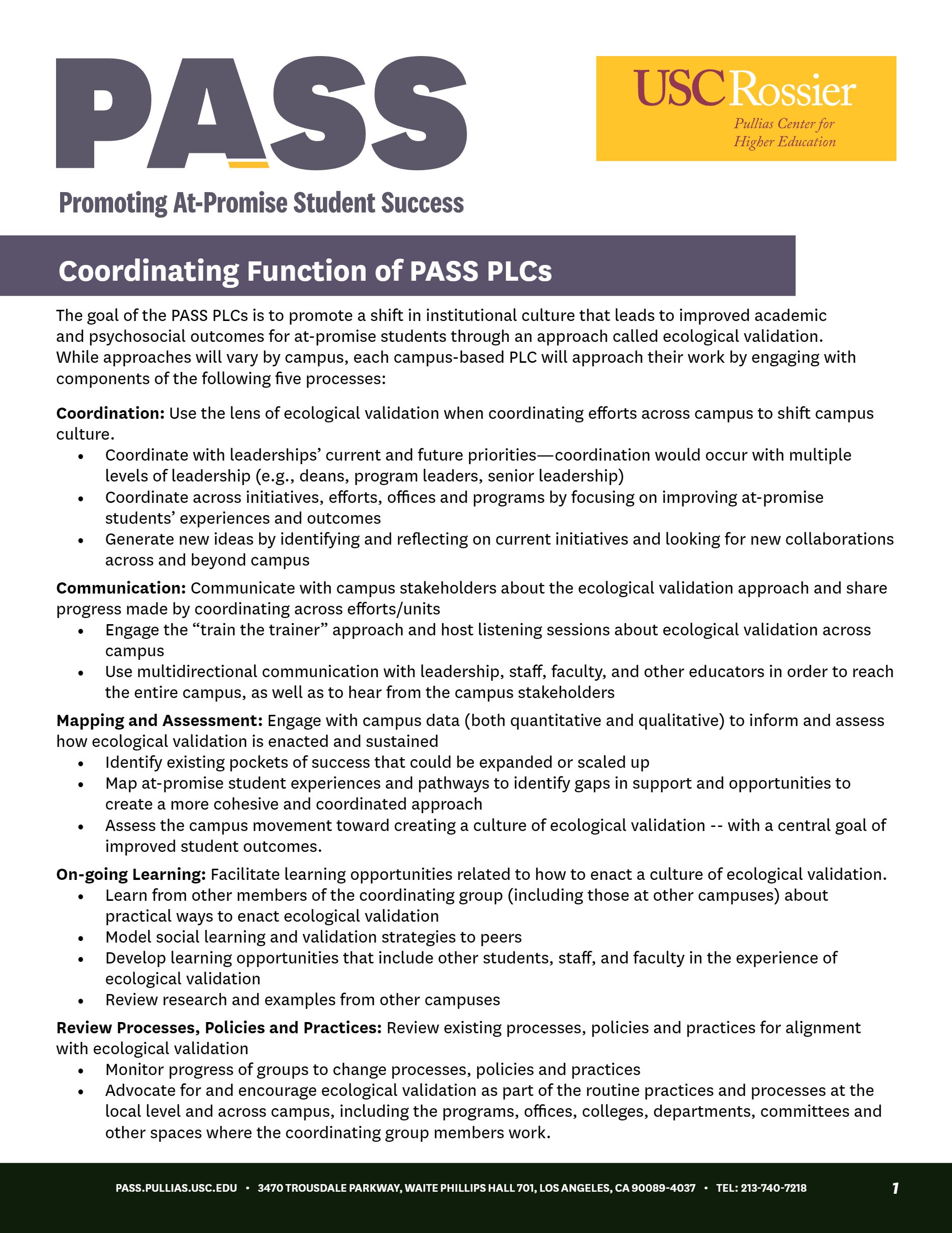Professional Learning Communities - Pass: Promoting At-Promise Student ...